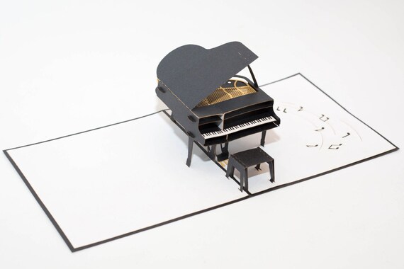 Piano Pop up Card - Etsy