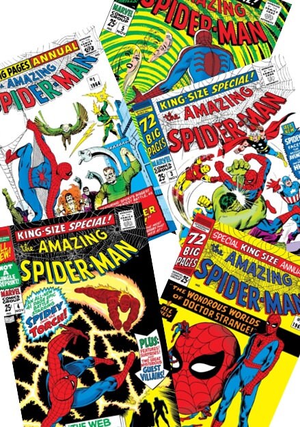 Set of 5 Prints, Spider-man Prints, Spiderman Gifts, Comic Cover Prints ...