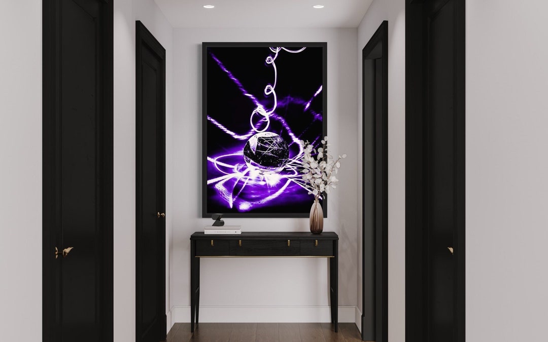 Purple Light Ball Long Exposure Print: Modern Wall Art (digital ...