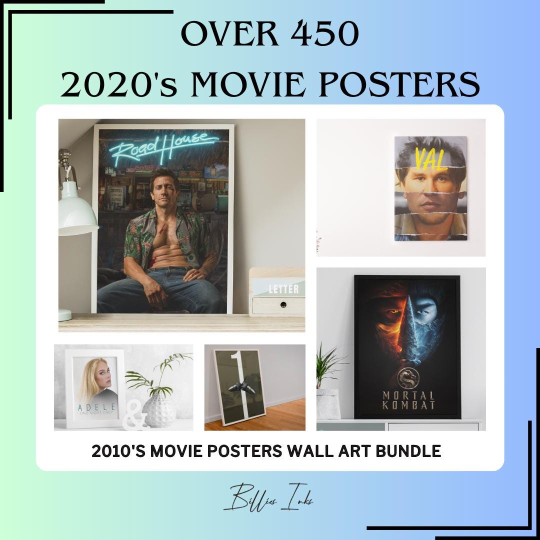2020s Movie Poster Bundle: 494 Film Art Prints (digital Download) - Etsy