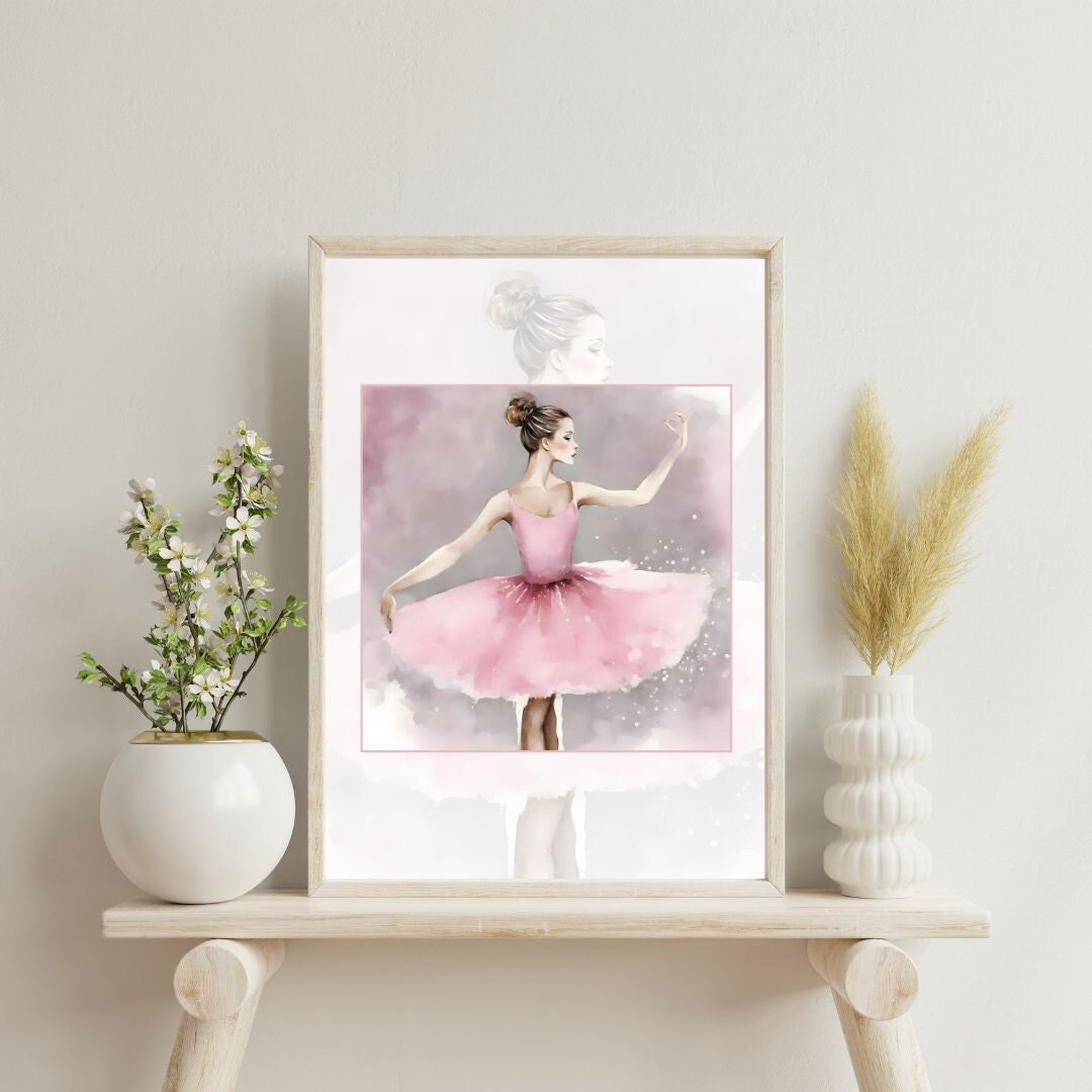 Watercolour Ballerina Print, Ballet Wall Art, Ballet Nursery Decor ...