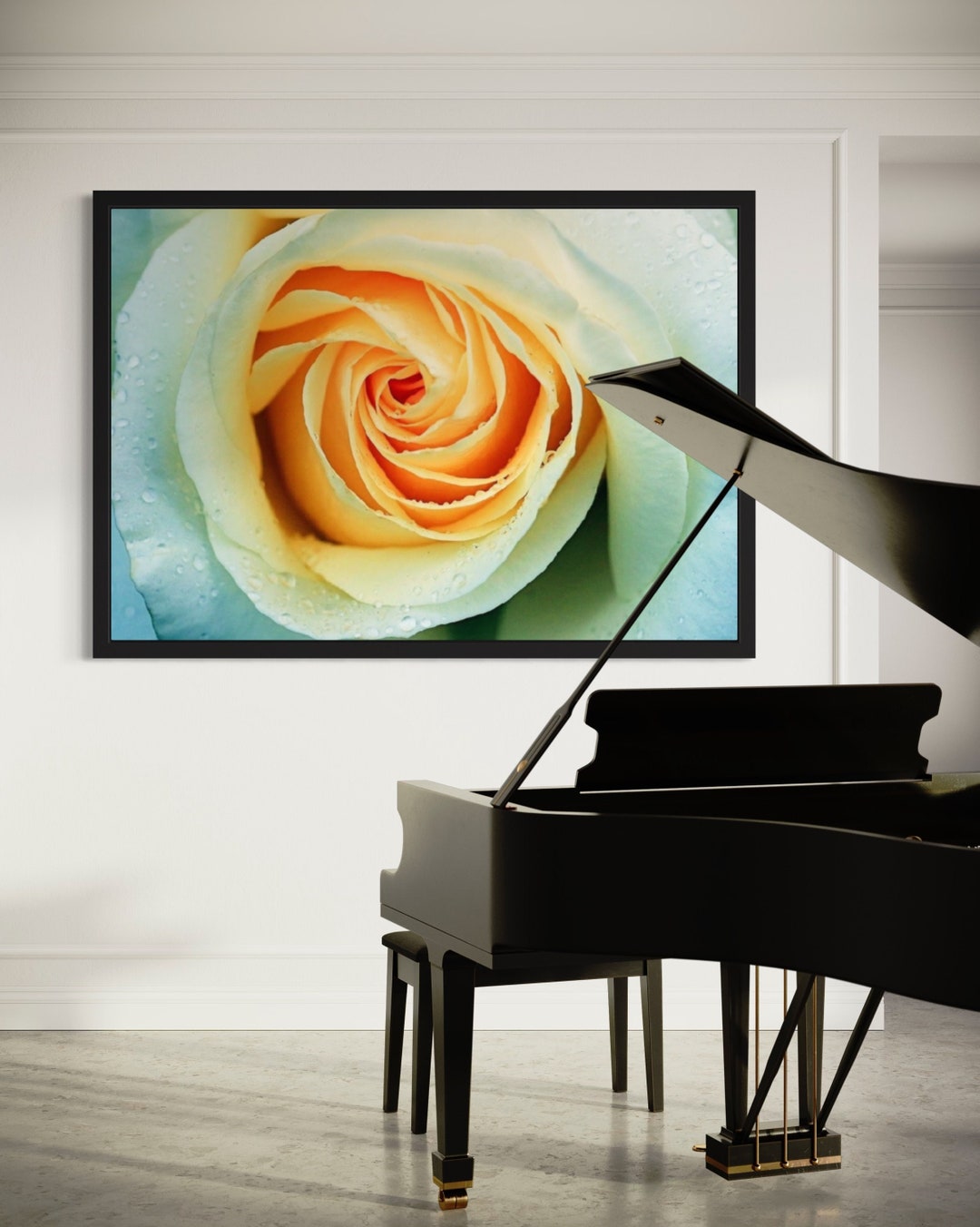 White Rose Close-up Print: Floral Bedroom Art (digital Download) - Etsy