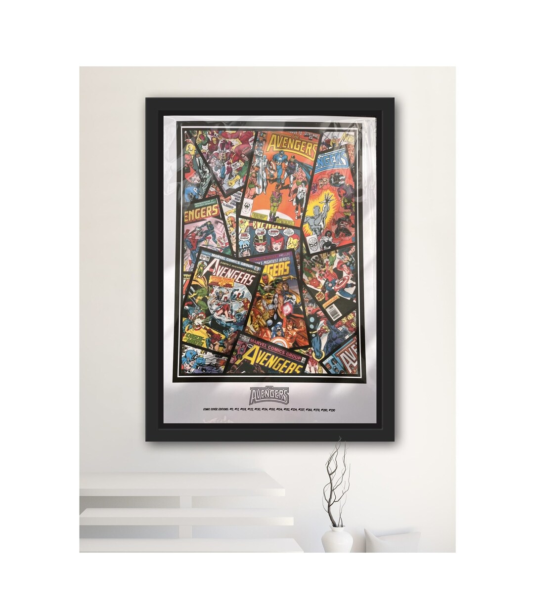 Vintage the Avengers Comic Cover Collage Print, Retro Style Wall Art ...
