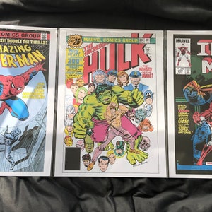 200th Edition Comic Cover Prints, Set of 3 Prints, Hulk Print ...