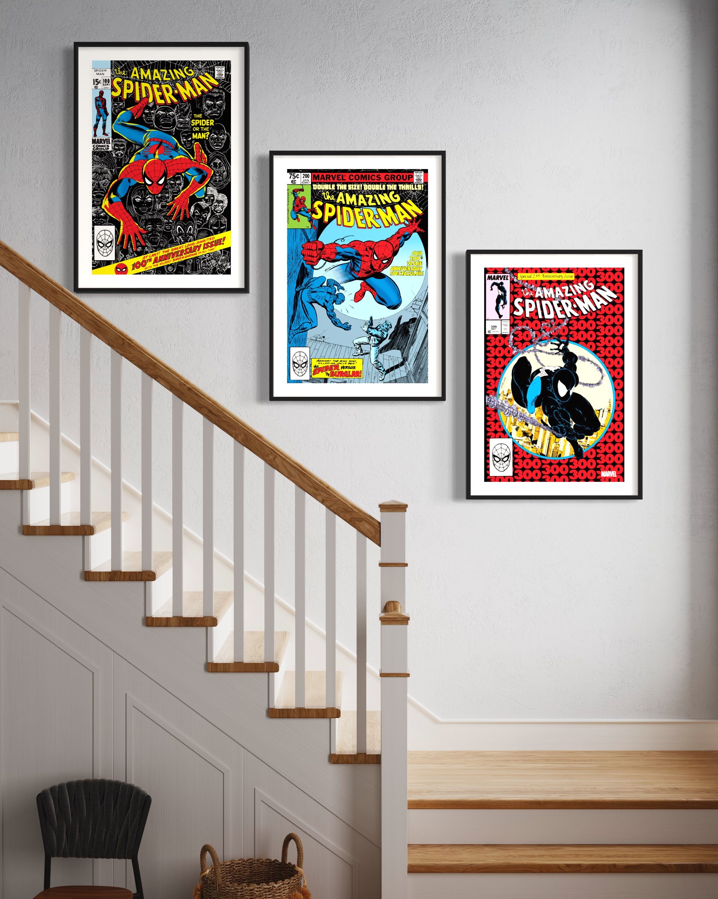 100th 200th 300th Edition Spider-man Comic Cover Prints Set - Etsy