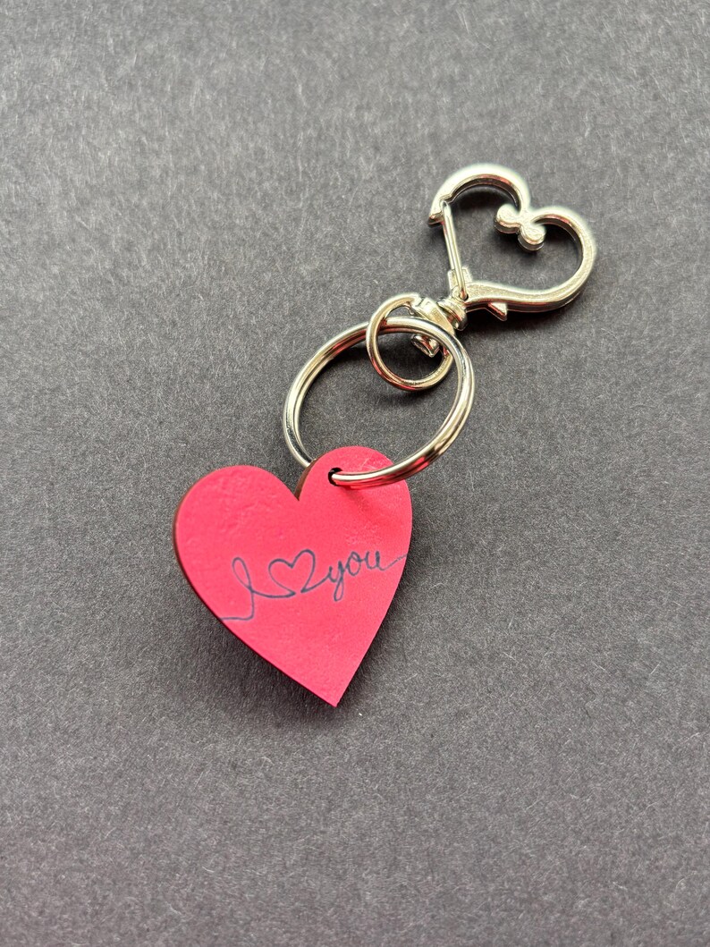 Red Heart Keyring With Silver Heart Clasp, ‘I Love You’ Keychain ...