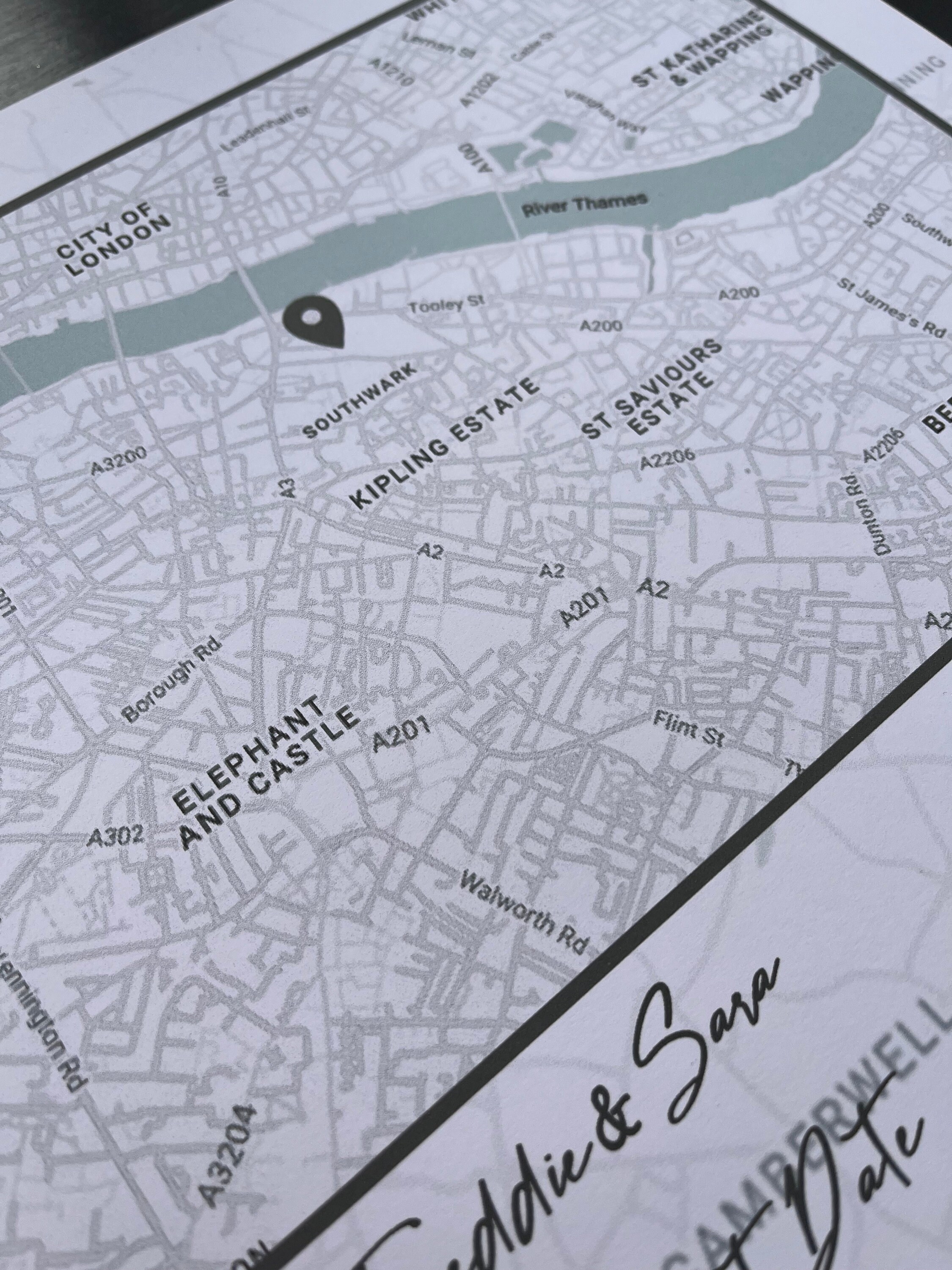 Our First Date Map, Sizes A4-A1, Map Print, Unique Gift, Valentines ...