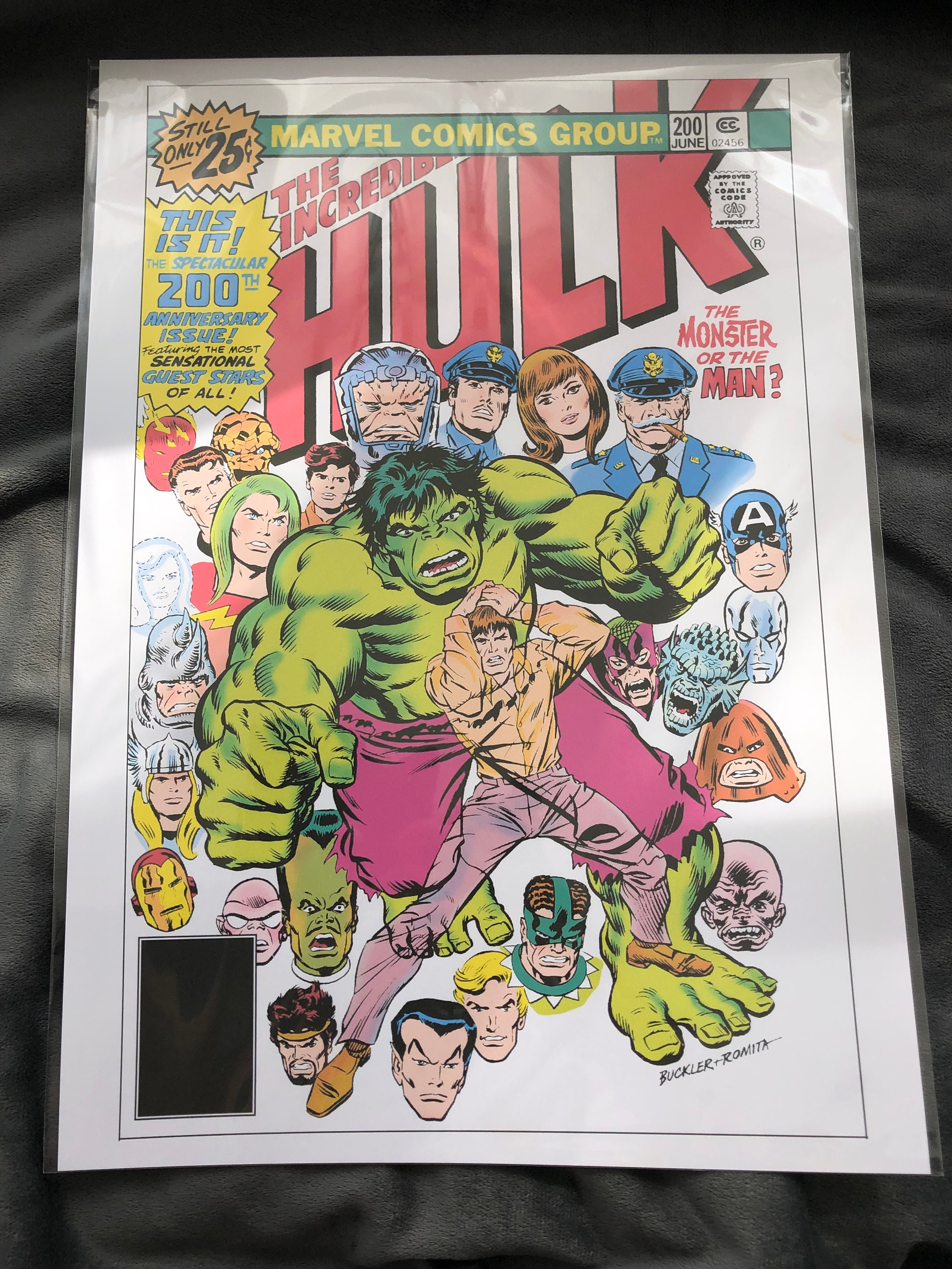 200th Edition Comic Cover Prints Set of 3 Prints Hulk Print - Etsy