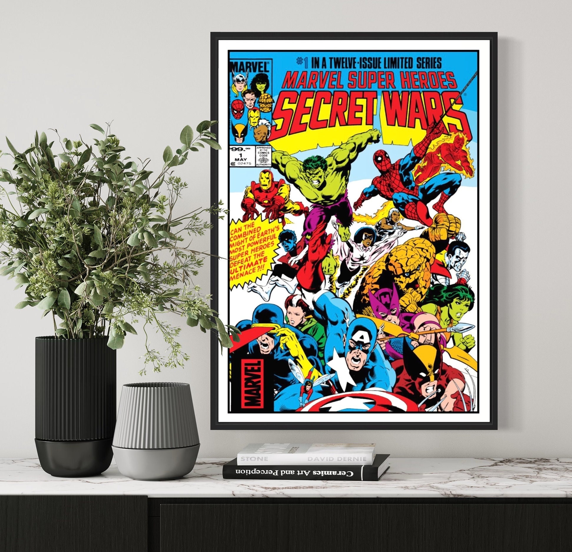 Set of 3 Secret Wars Comic Covers, Edition 1, 2 & 3, Comic Cover Prints ...