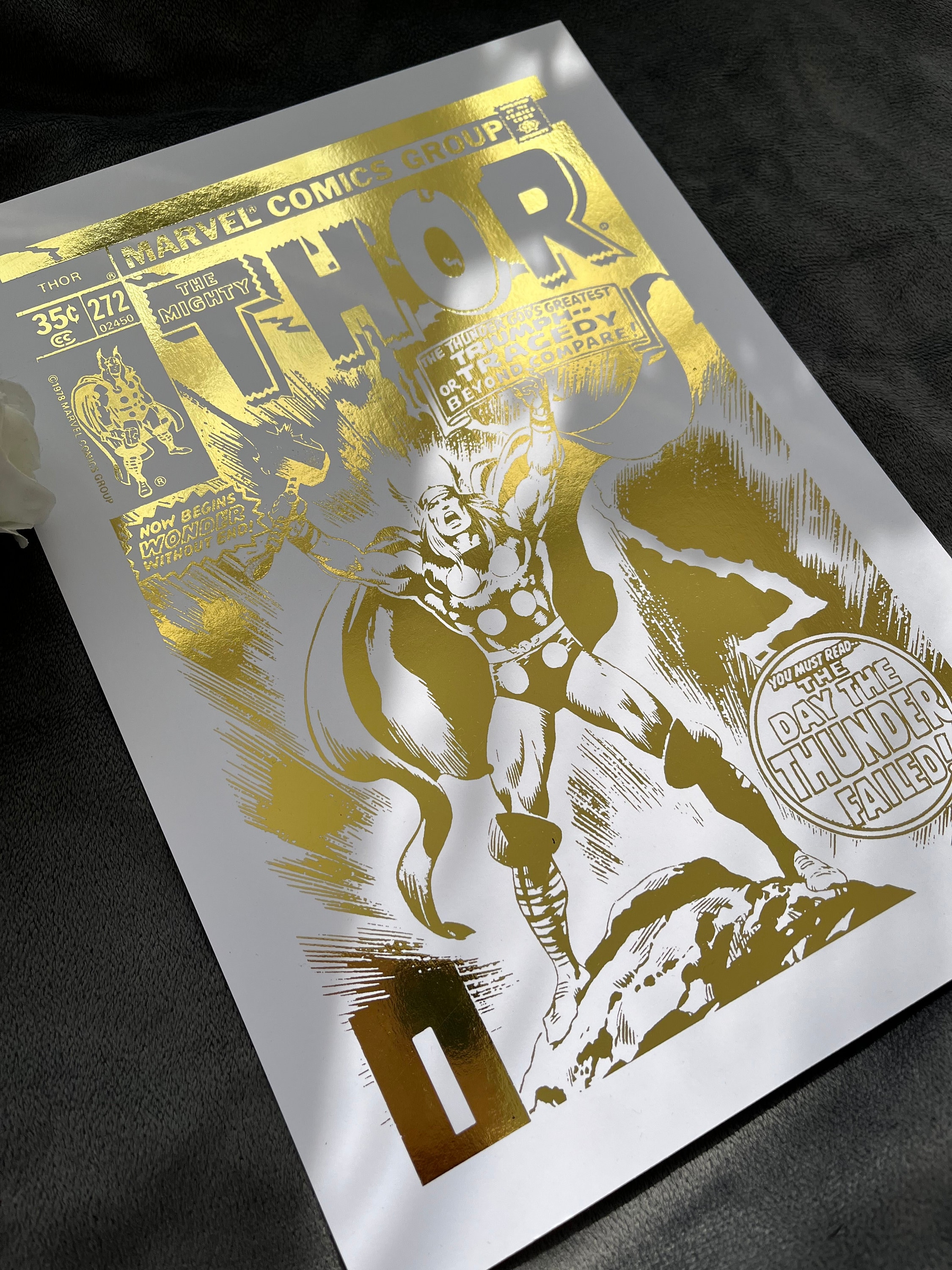 Set of 5 Comic Cover Foil Prints, Superhero Prints, Spider Man Gifts ...