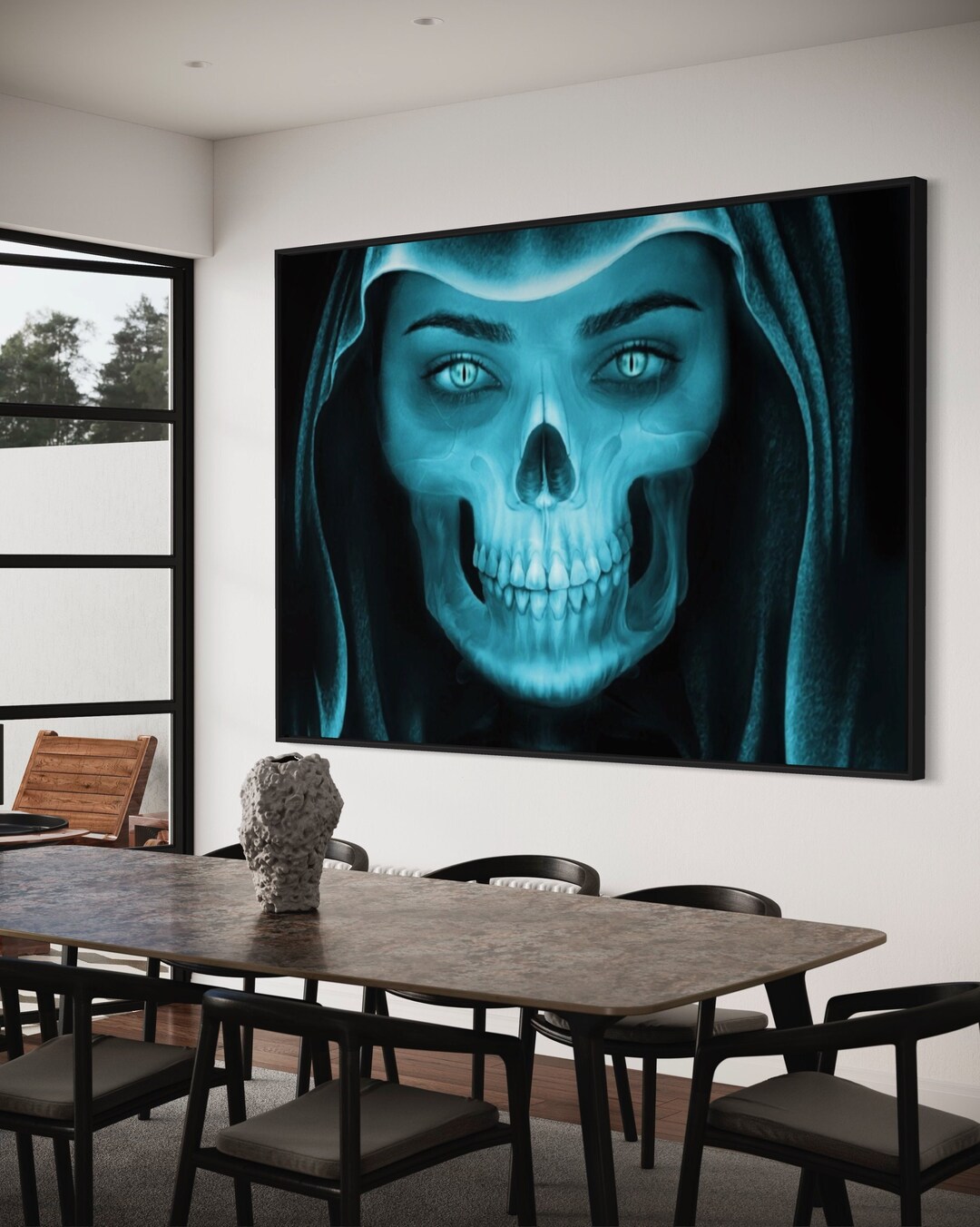 X Ray Girl Digital Download Print, Unique Art, Black & Blue Prints ...