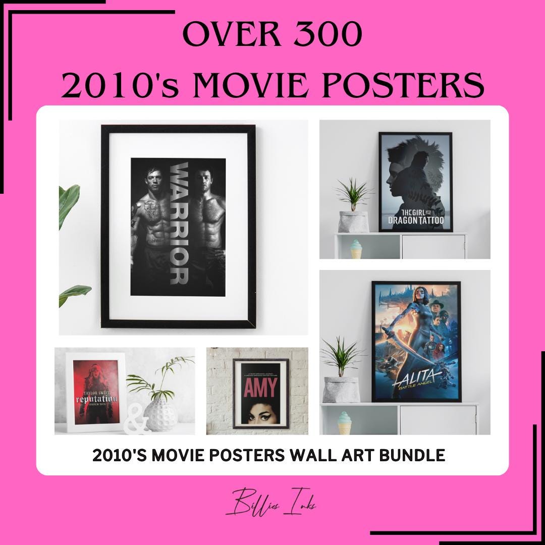 2010s Movie Poster Bundle: 300+ Film Art Prints (digital Download - Etsy