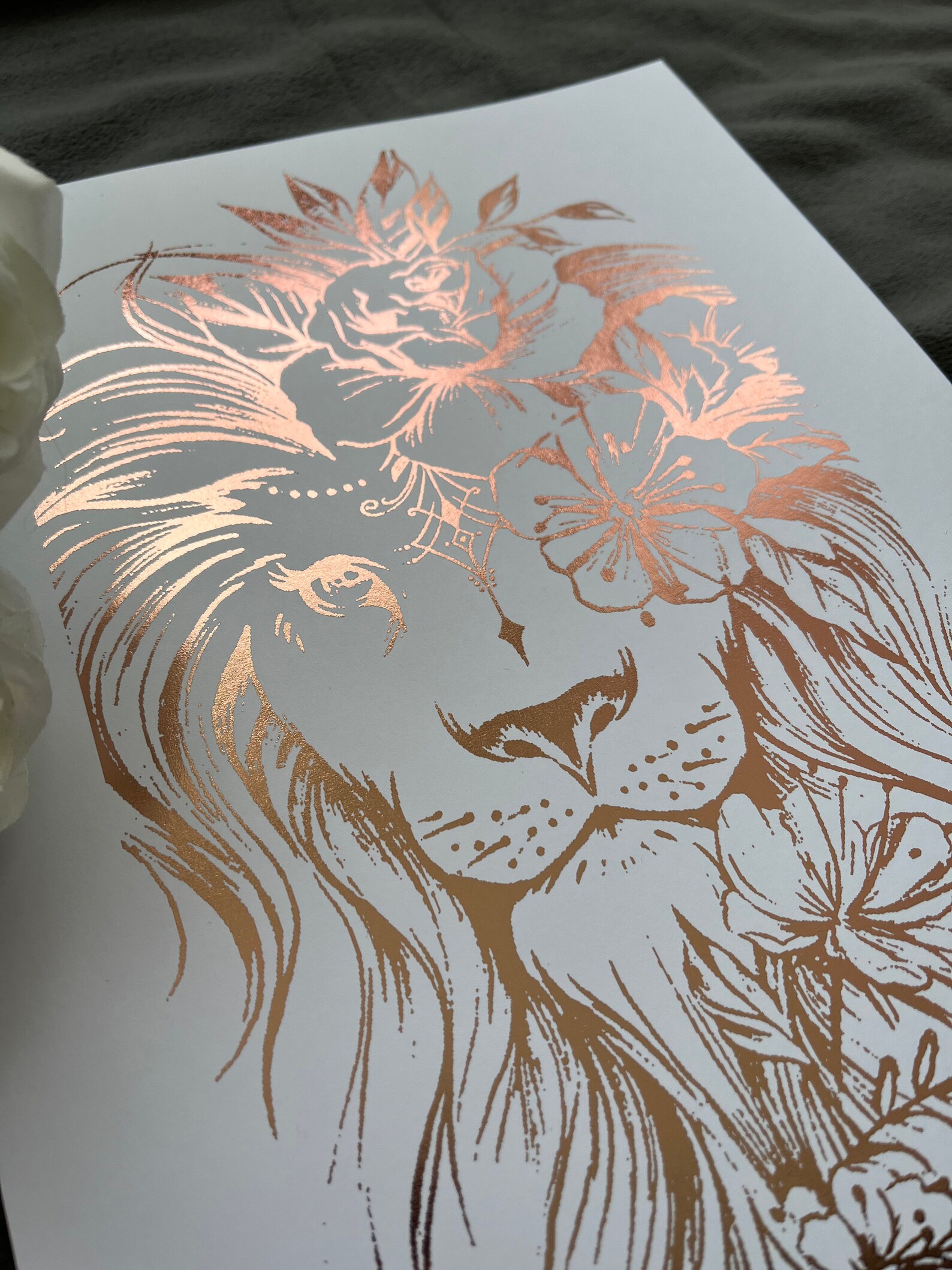 Lion Foil Print Lion Lion Tattoo Print Lion Abstract Frame - Etsy