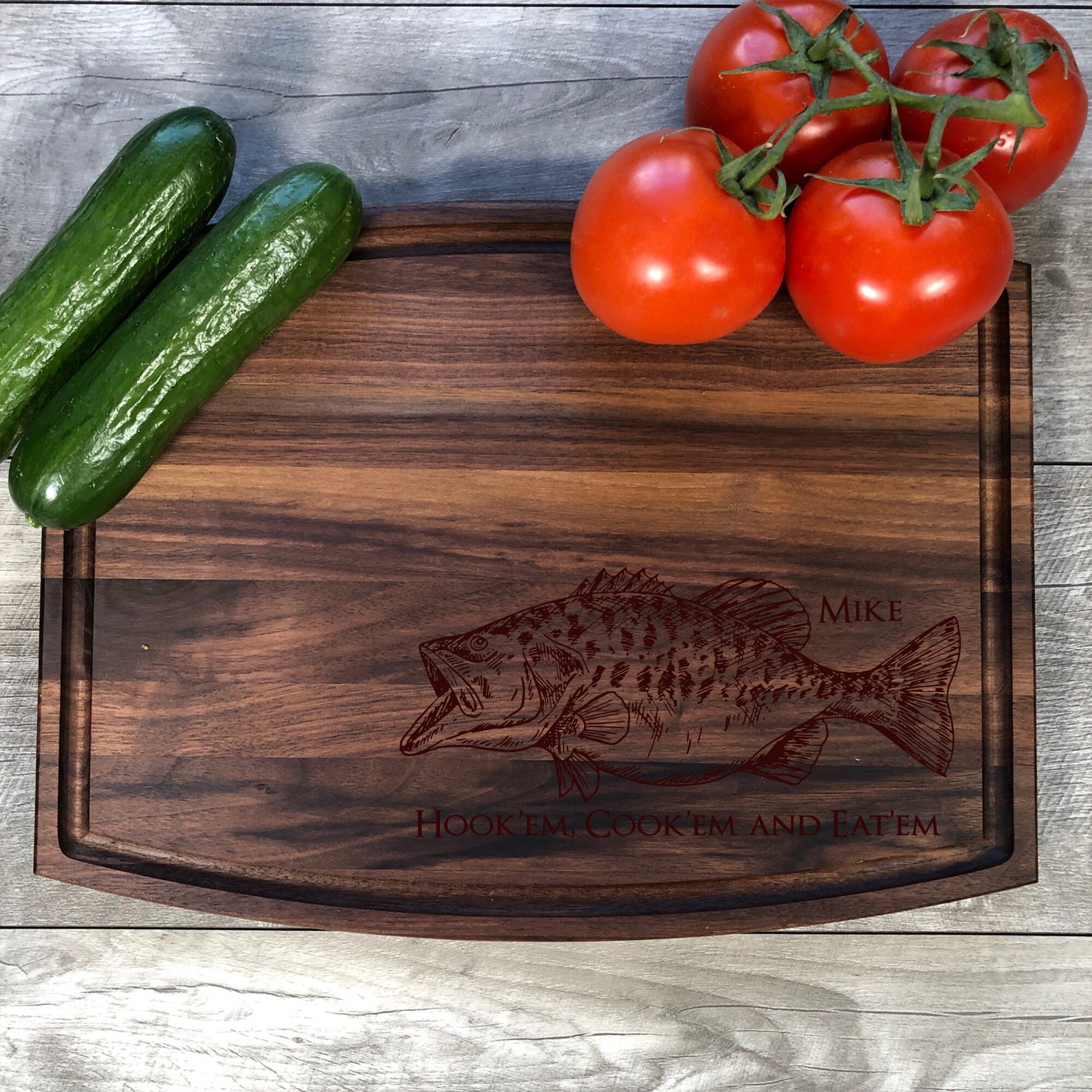 Personalized Largemouth Bass Cutting Board: Fisherman Gift - Etsy