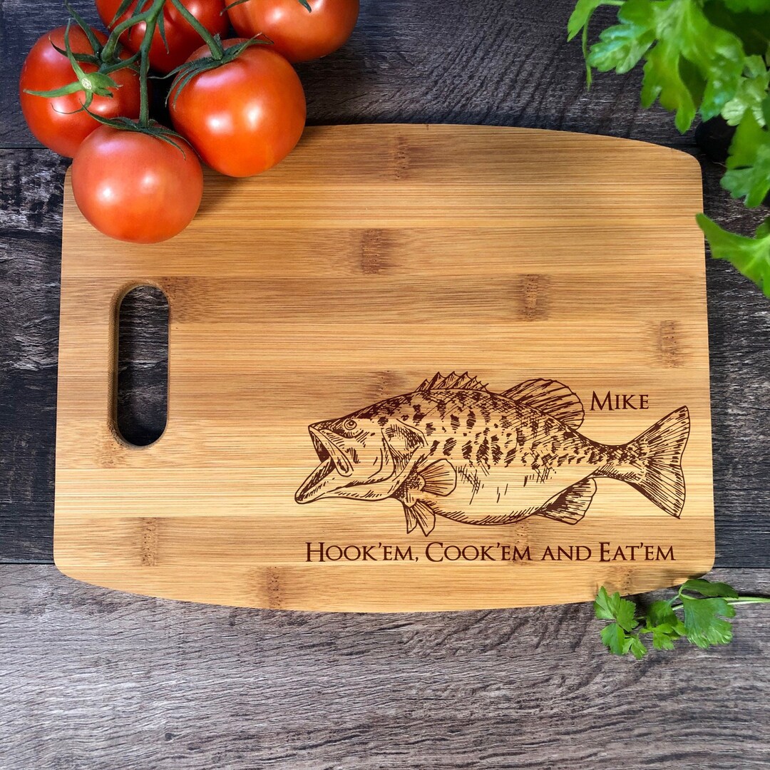 Personalized Largemouth Bass Cutting Board: Fisherman Gift - Etsy