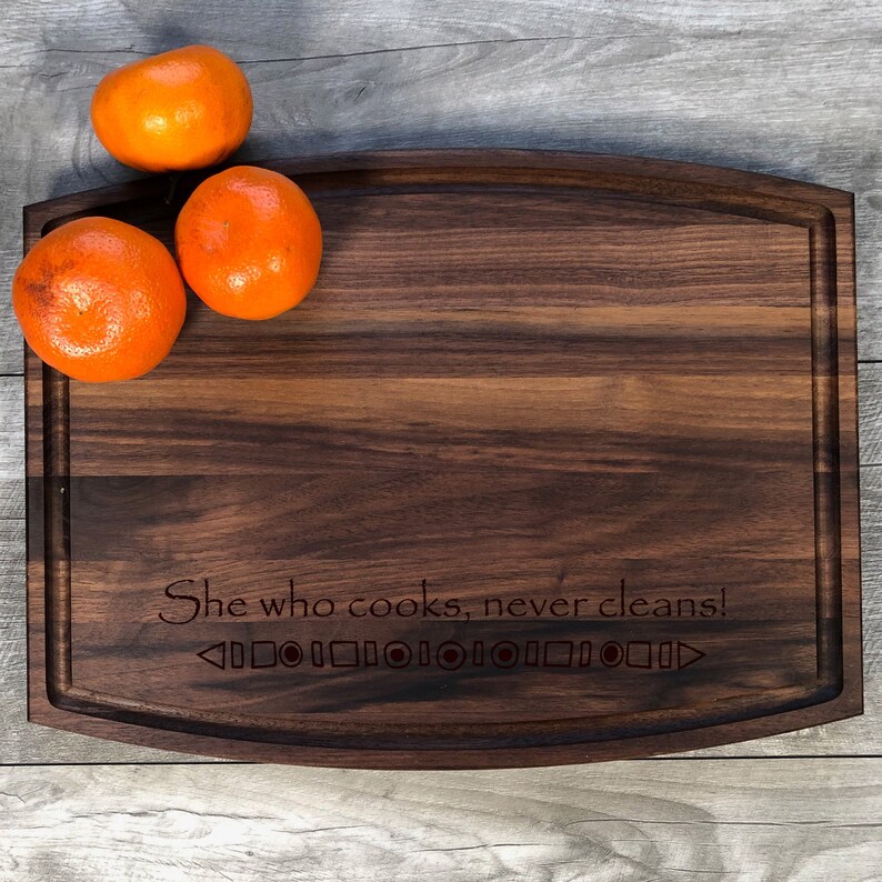 She Who Cooks Never Cleans Cutting Board. Funny Cutting Board. - Etsy