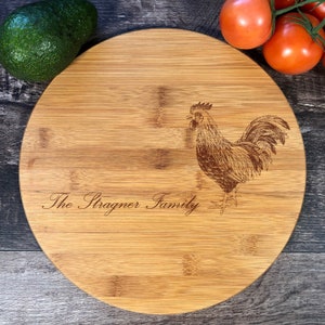 Personalized Rooster Cutting Board: Engraved Wood Farmer Decor - Etsy
