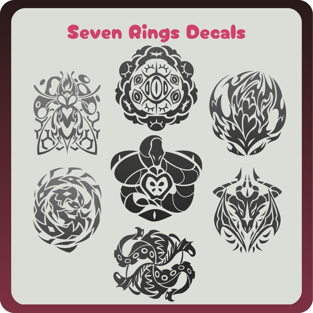 Seven Rings of Hell - Vinyl Decals - Etsy
