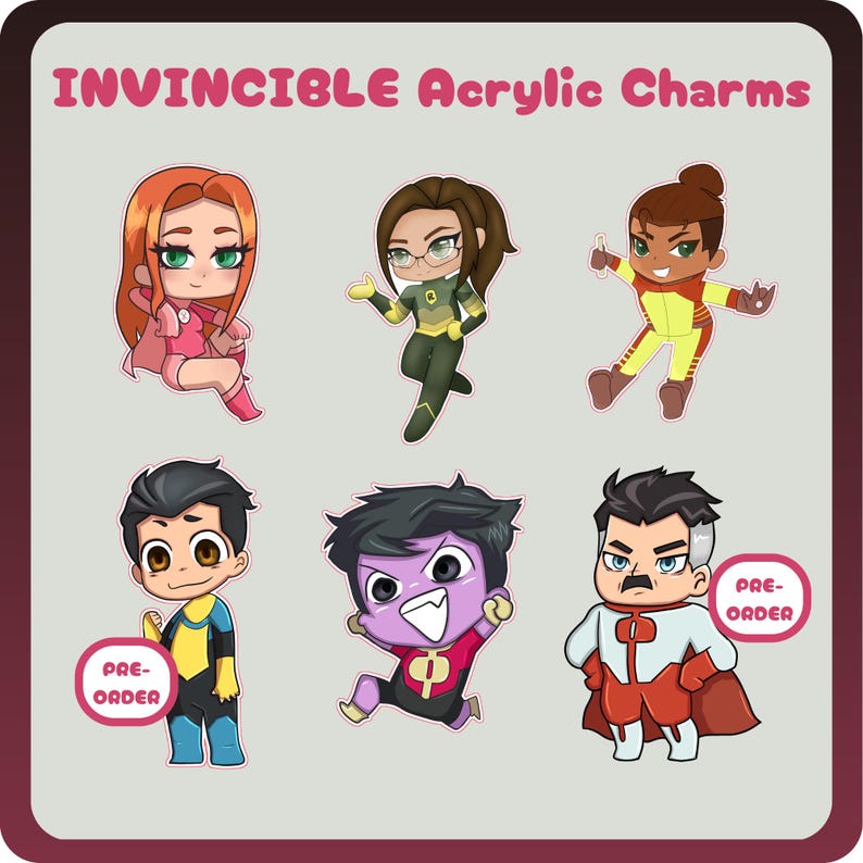 Invincible Acrylic Charms - Etsy
