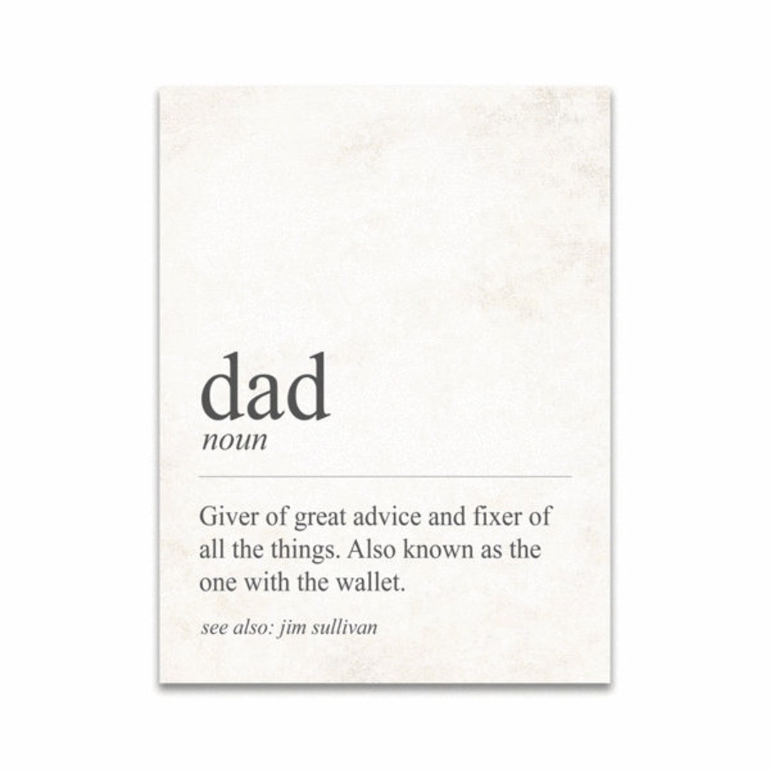 The Definition of Dad | Funny Personalized Gift for Dad | Personalized ...