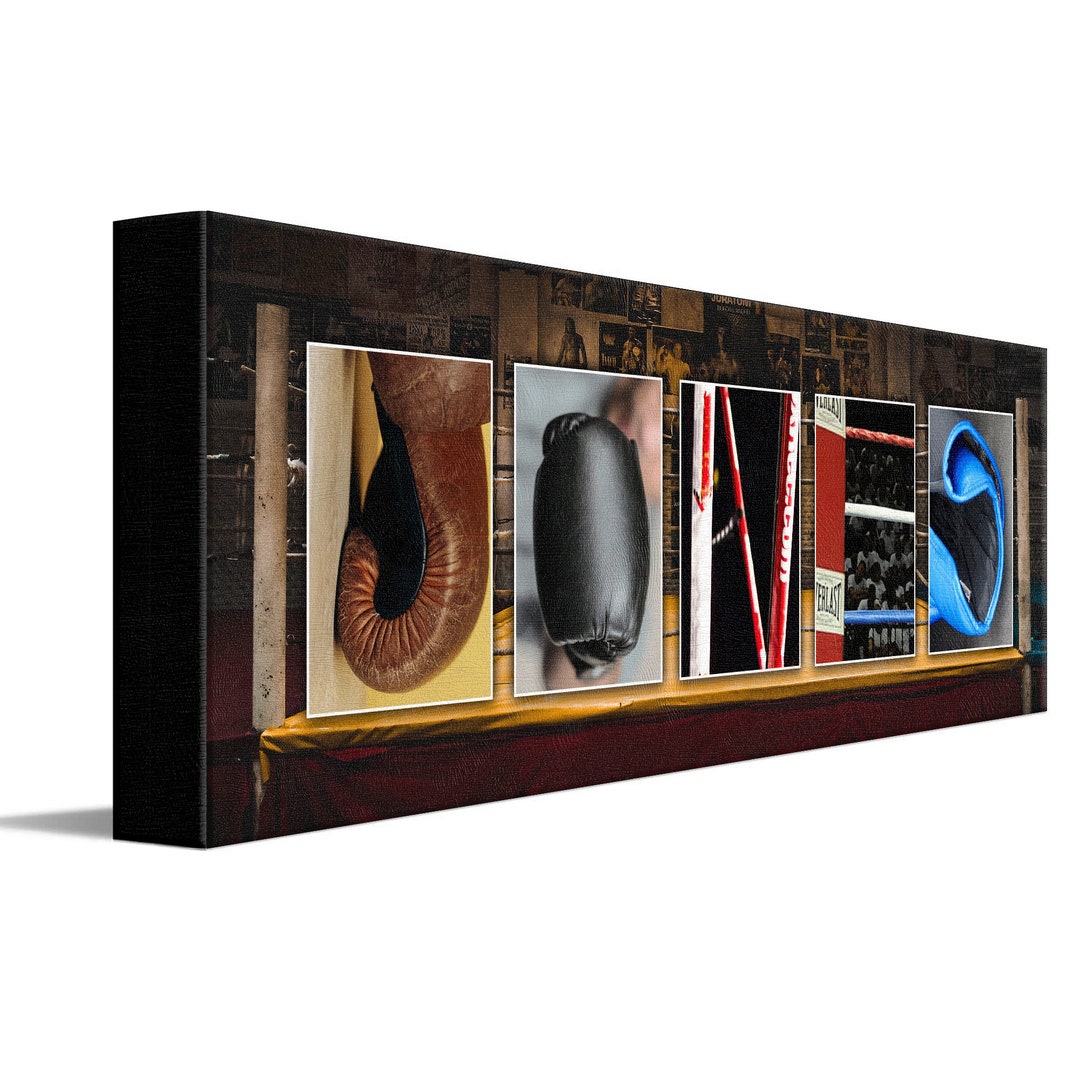 Boxing Name Art | Personalized Sports Gift for the Fighter and Boxing ...