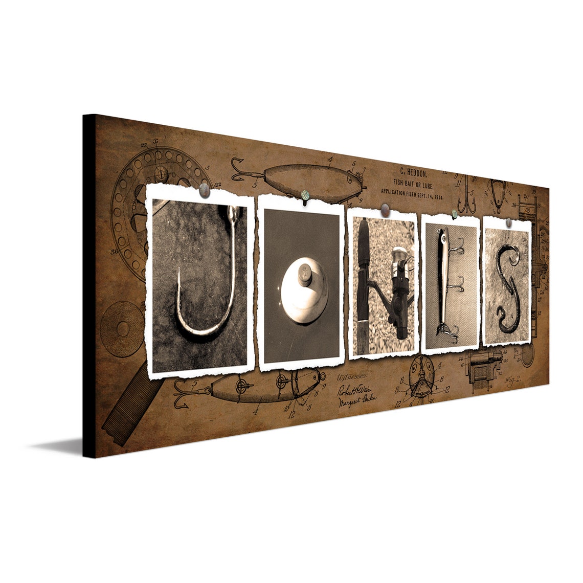 Vintage Fishing Name Art Personalized Fishing Gift - Etsy