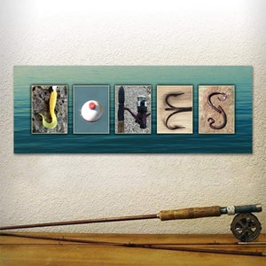 Fishing Name Art Personalized Fishing Gift Fishing Sign With Name From ...