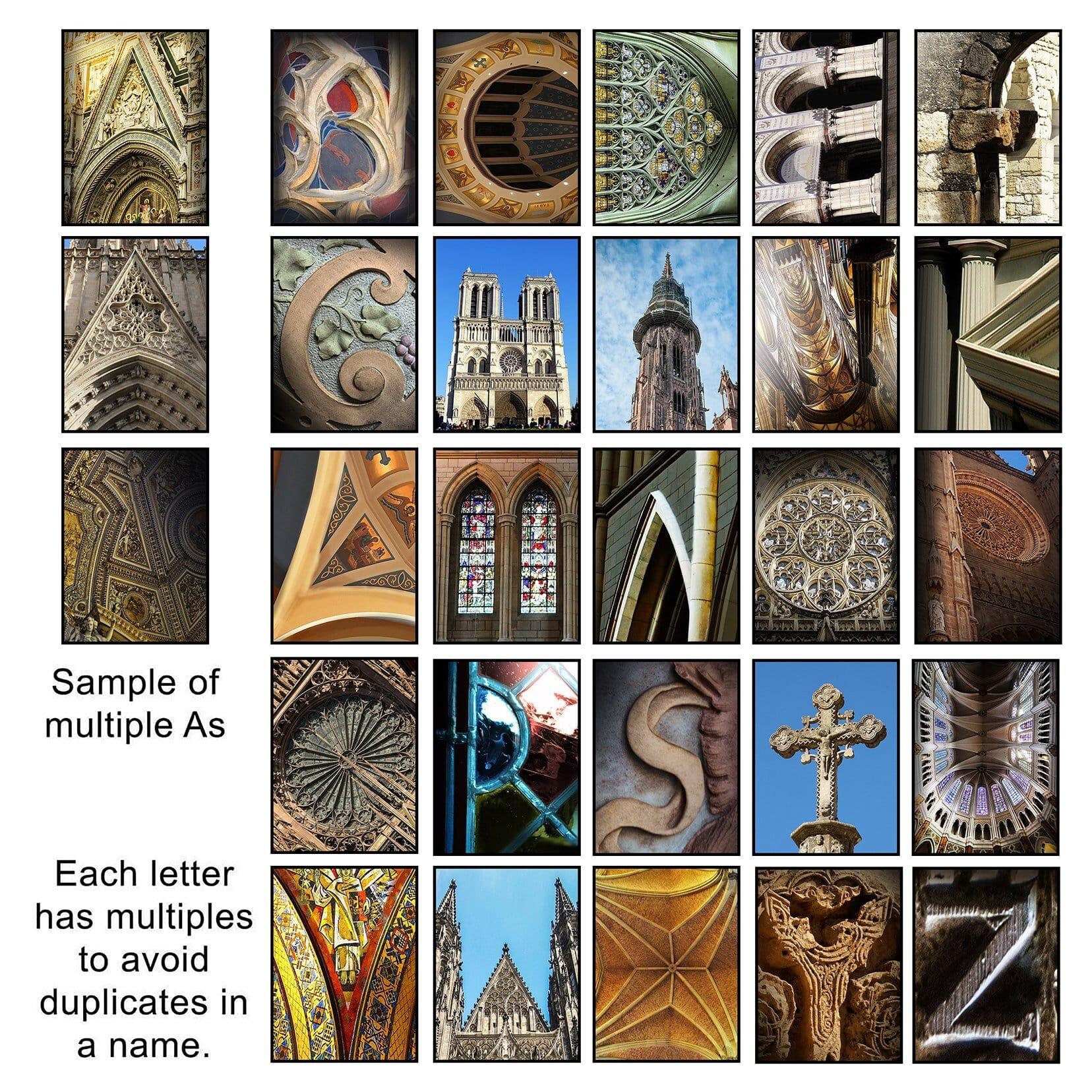 Cathedral Architecture Name Art Personalized Religious Art - Etsy