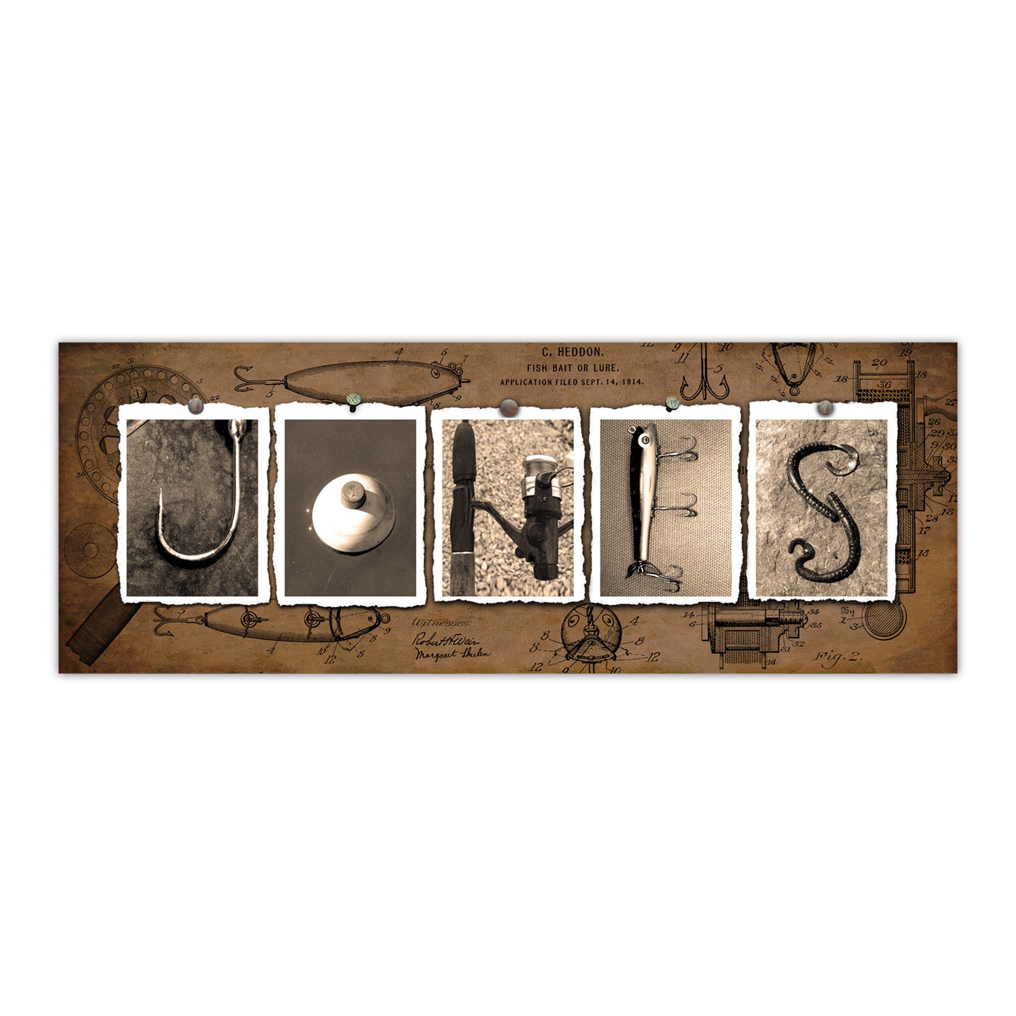 Vintage Fishing Name Art Personalized Fishing Gift - Etsy