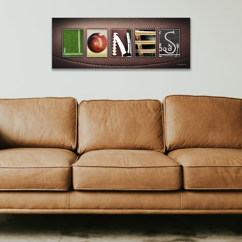 Football Name Art Personalized Football Gift - Etsy