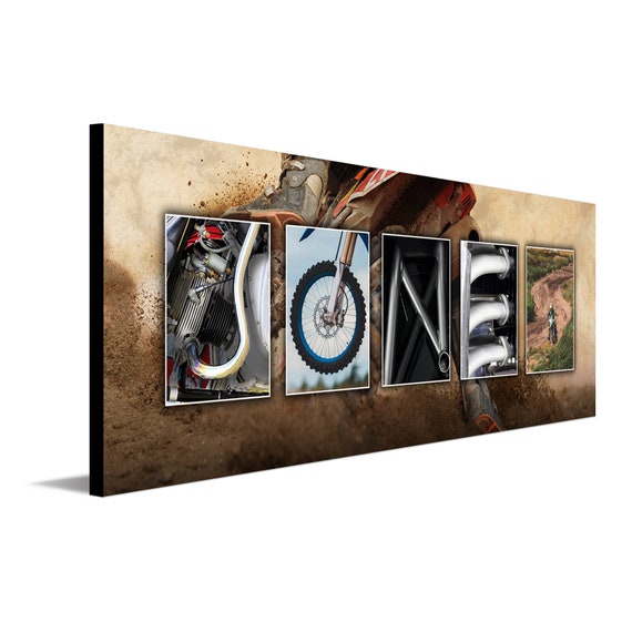 Motocross Dirtbike Name Art Personalized Dirt Bike Gift - Etsy
