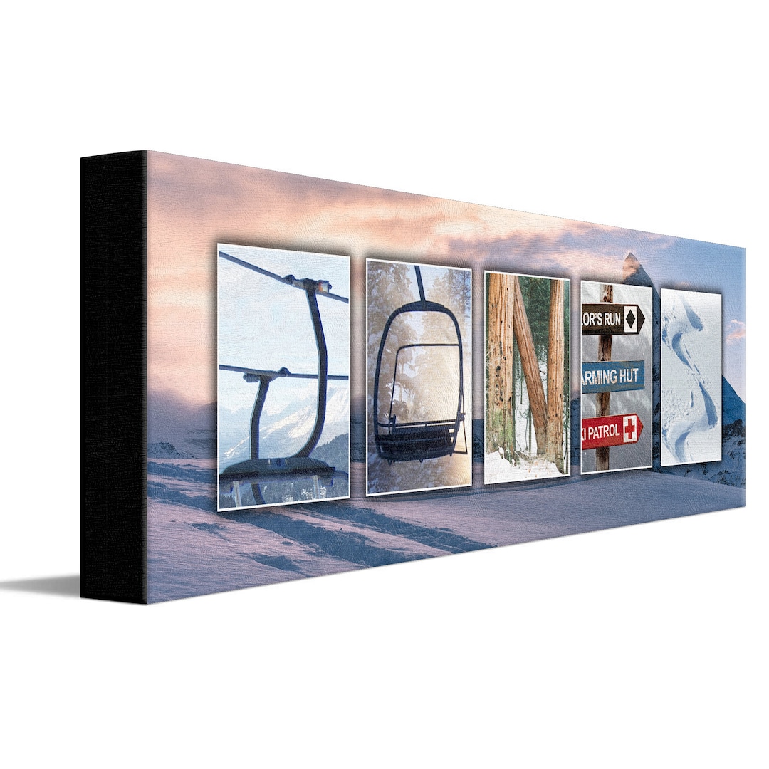 Snowboard Name Art | Personalized Snowboarding Gift | Gifts for ...