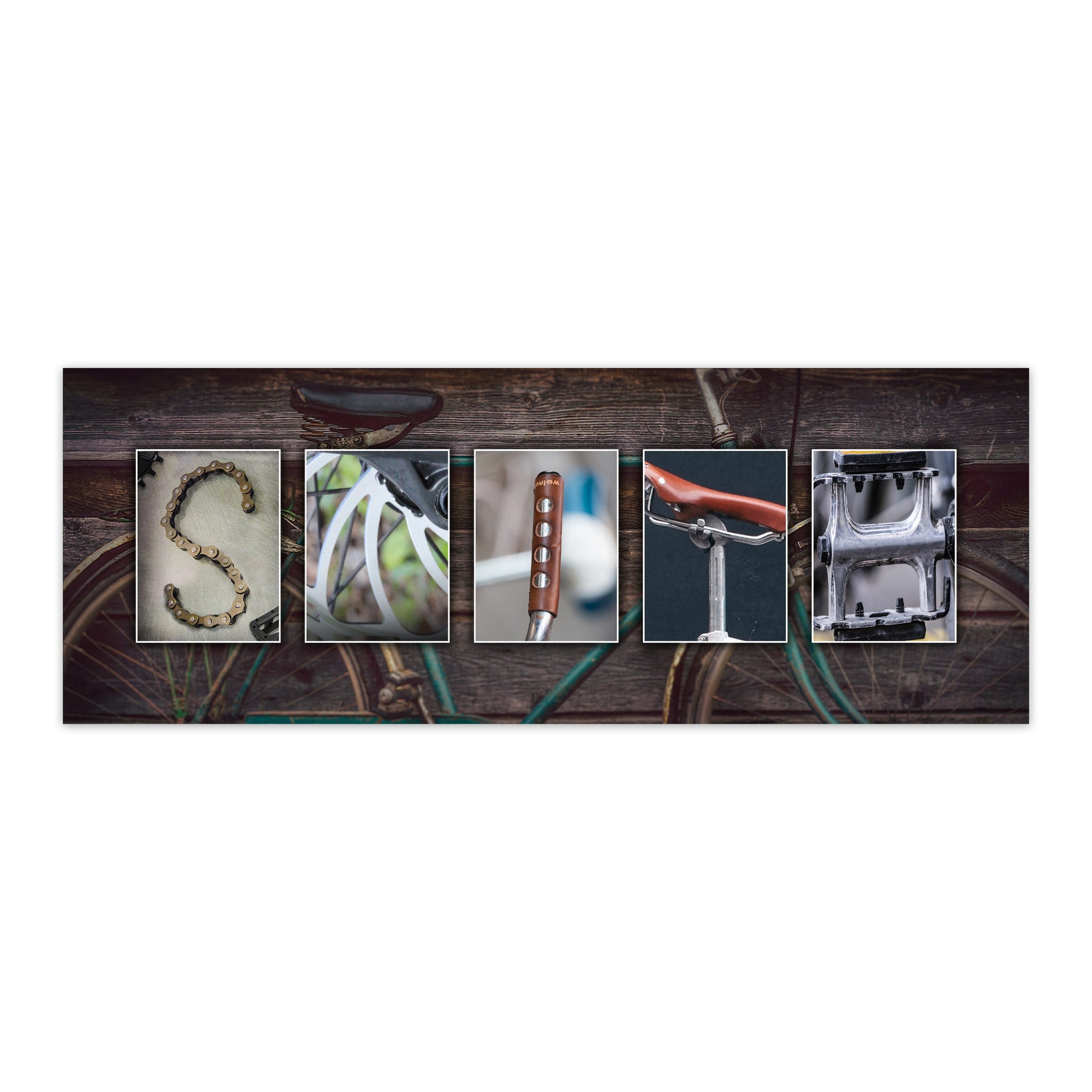 Bicycle Name Art Personalized Cycling Gift - Etsy