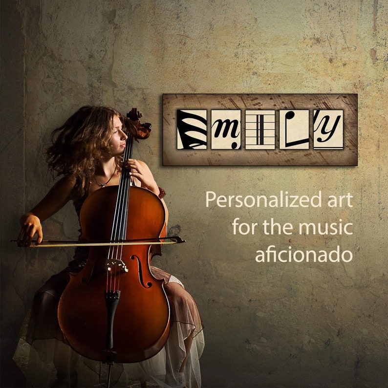 Music Name Art Personalized Gift for the Musician - Etsy