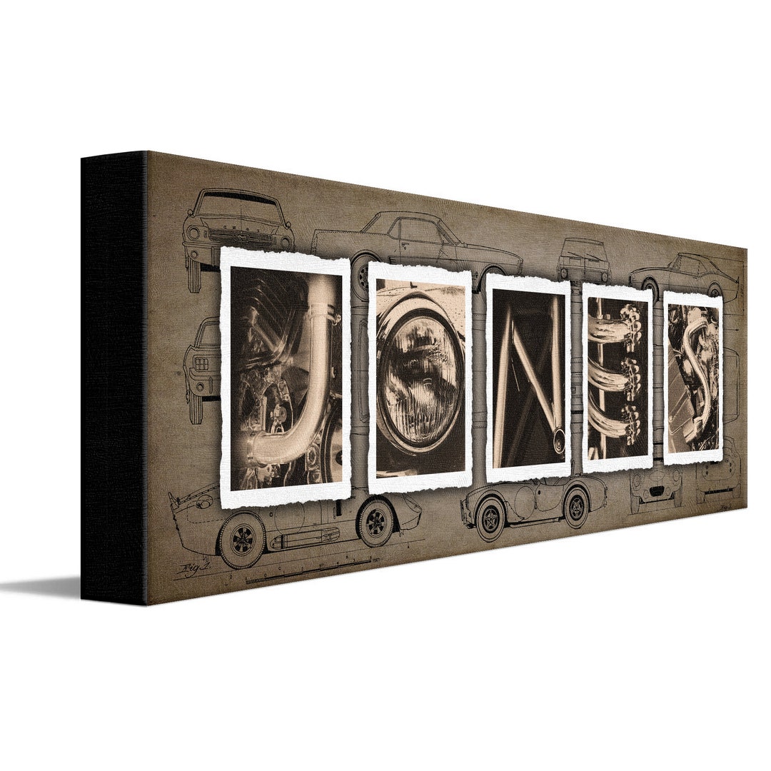 Vintage Car Name Art | Personalized Gift for the Car Enthusiast | Auto ...