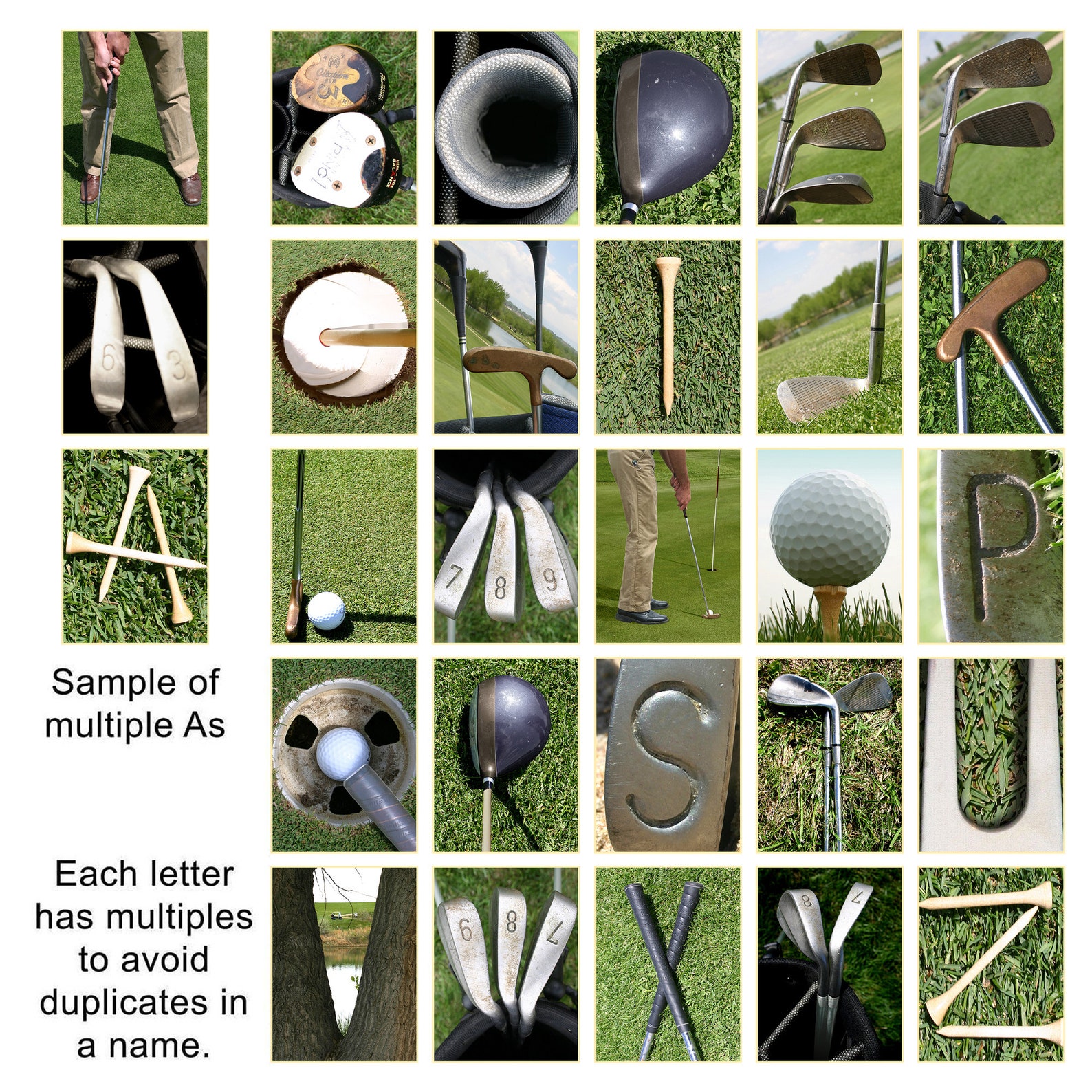 Golf Name Art Personalized Golf Gift for the Golfer - Etsy