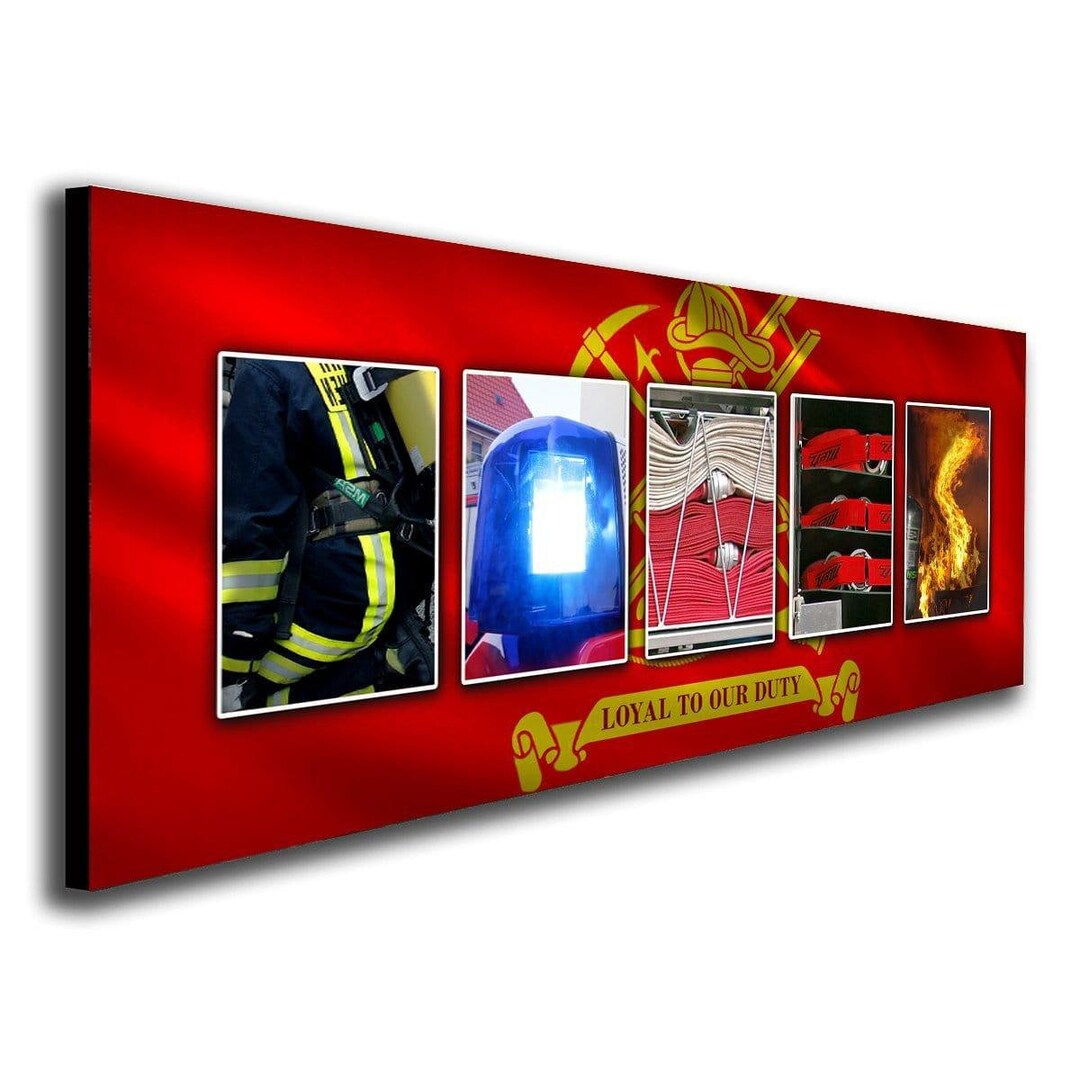 Firefighter Name Art Personalized Gift for Firemen Firefighter Gifts ...
