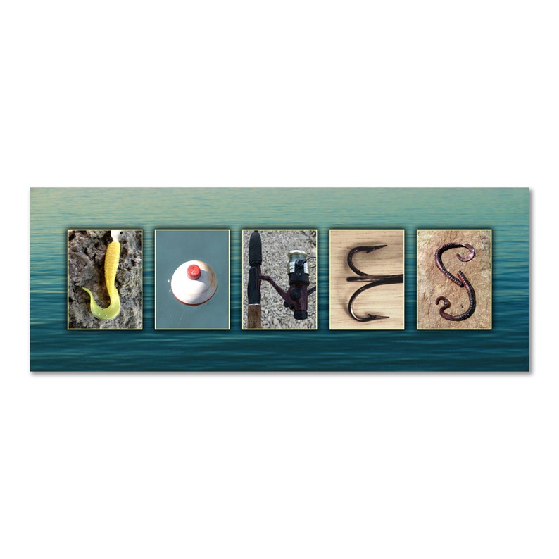Fishing Name Art | Personalized Fishing Gift | Fishing Sign With Name ...