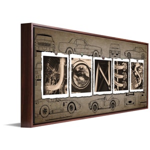 Vintage Car Name Art | Personalized Gift for the Car Enthusiast | Auto ...