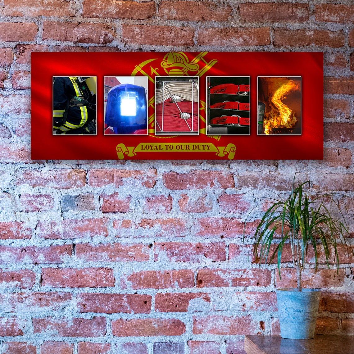 Firefighter Name Art Personalized Gift for Firemen - Etsy