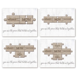 Mom & Children Puzzle Pieces | Personalized Gift for Mom | Mother's Day ...