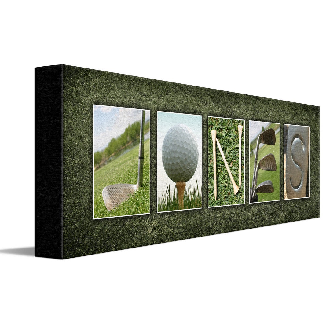 Golf Name Art | Personalized Golf Gift for the Golfer | Golf Sports Art ...