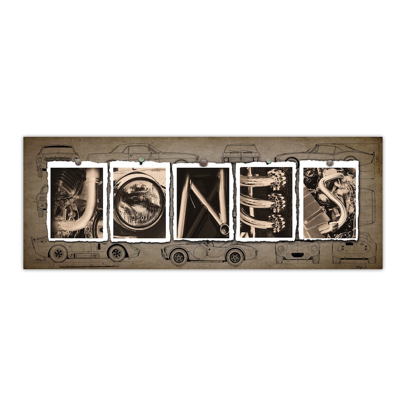 Vintage Car Name Art Personalized Gift for the Car - Etsy