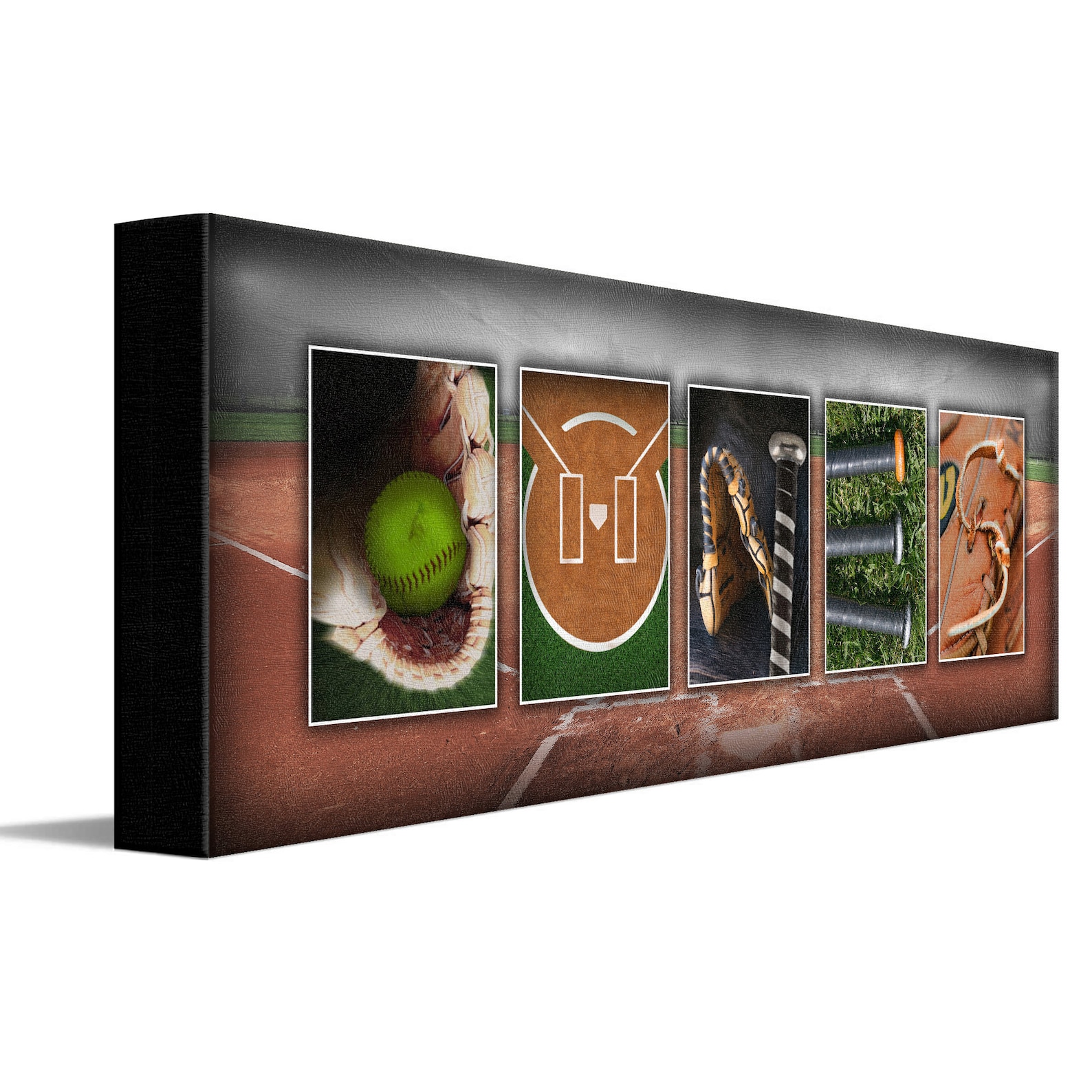 Softball Name Art | Personalized Softball Gift | Customized Softball ...