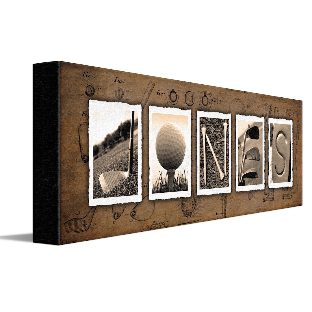 Vintage Golf Name Art | Personalized Golf Gifts for the Golfer ...
