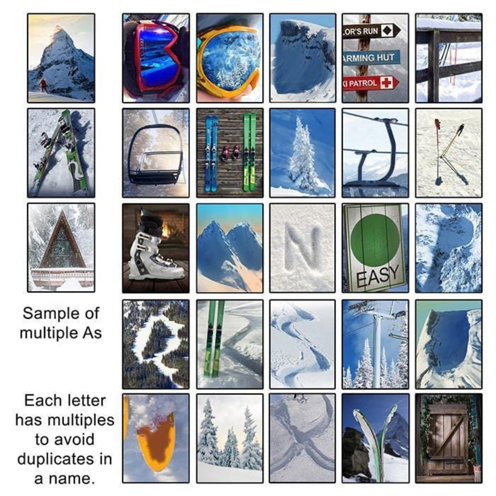 Ski Name Art | Personalized Skier Gift | Skiing Art and Decor From ...