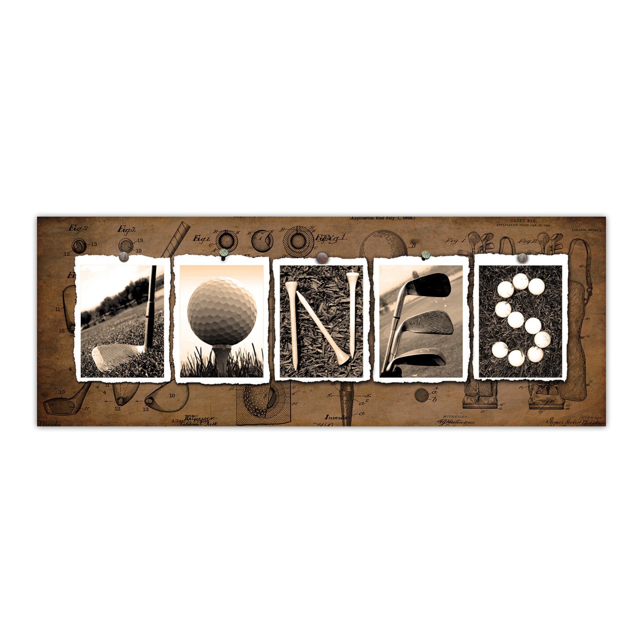 Vintage Golf Name Art Personalized Golf Gift for the Golfer - Etsy