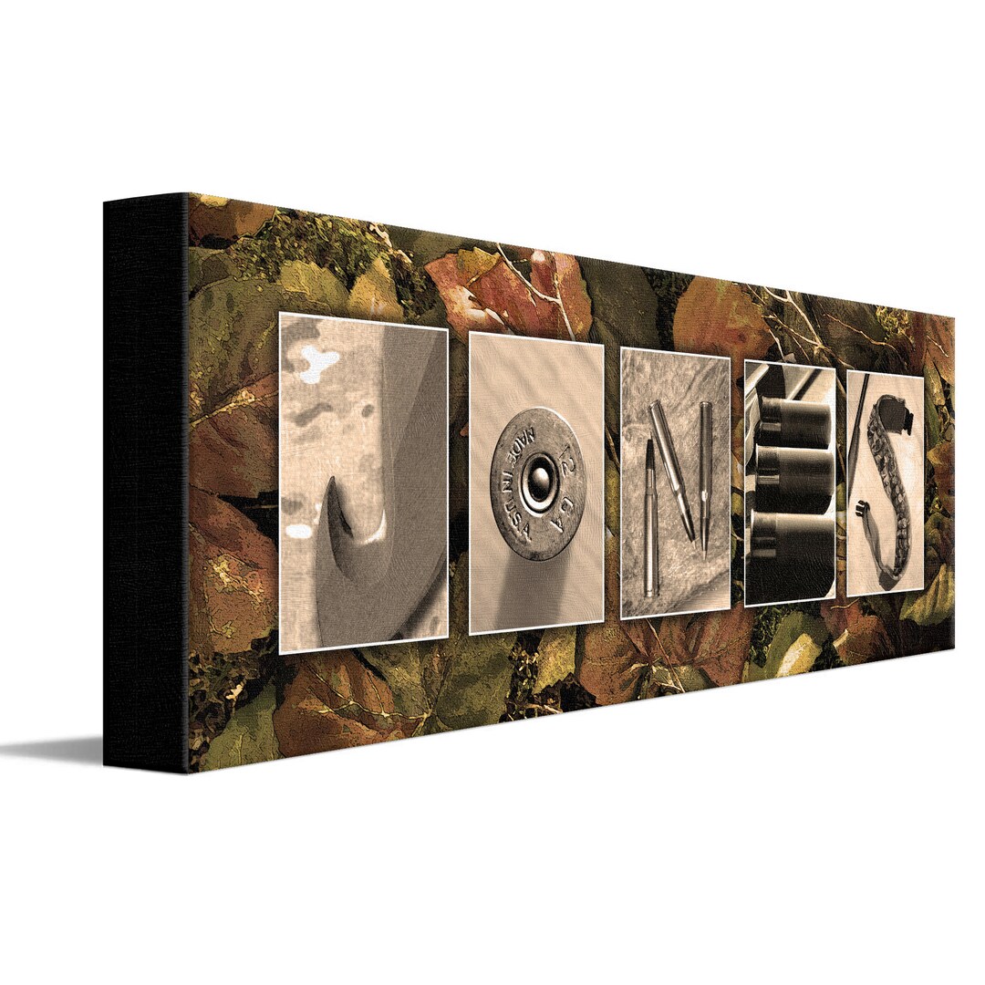 Hunting Name Art | Personalized Hunter Gift | Camo Decor Customized ...
