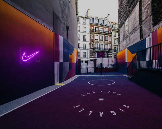 Nike Logo Neon Sign White Neon Wall Decor Night Light Neon - Etsy Finland