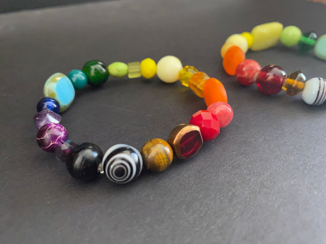 PRIDE & Equality Bracelet / Rainbow Stretch Bracelet / Made to Order ...